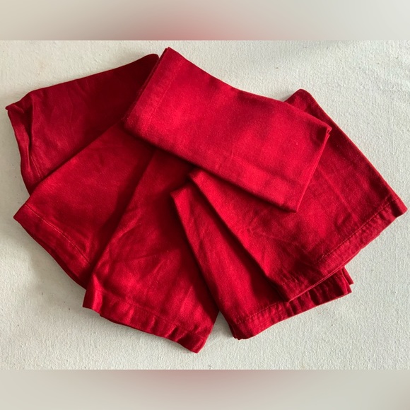 Dining | Deep Red Cloth Napkins Set6 | Poshmark